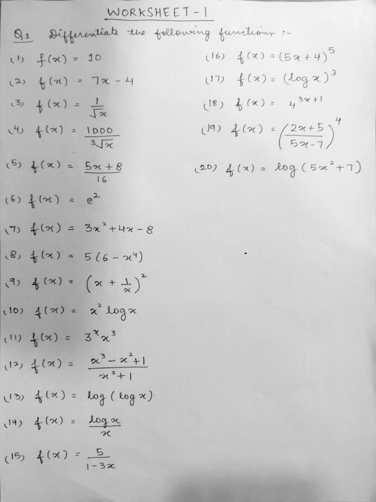 BM Worksheet 1 | PDF