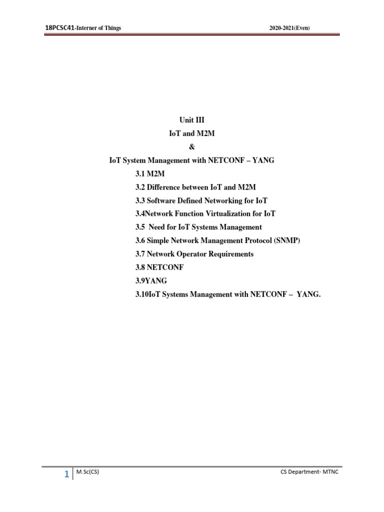 IOT-Unit III | PDF | Computers | Technology & Engineering