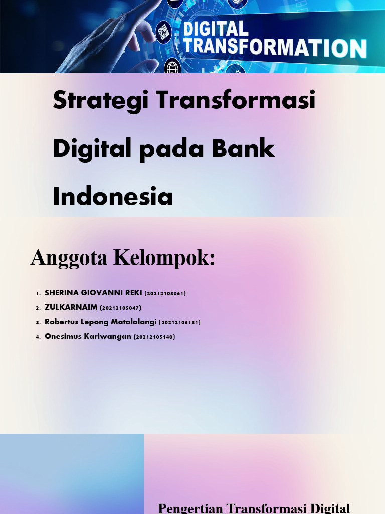 Strategi Transformasi Digital Pada Bank Indonesia | PDF