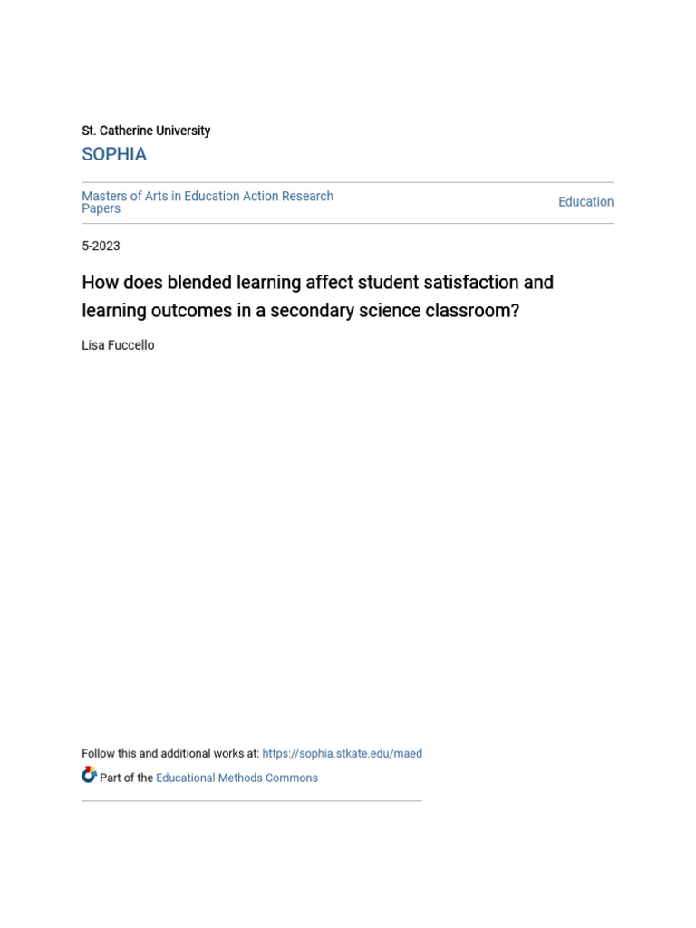 How Does Blended Learning Affect Student Satisfaction and Learni | PDF ...