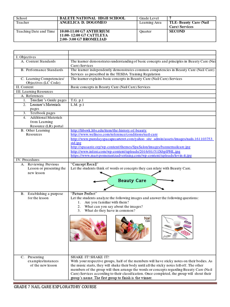 Nail Care Exploratory | PDF | Entrepreneurship | Learning
