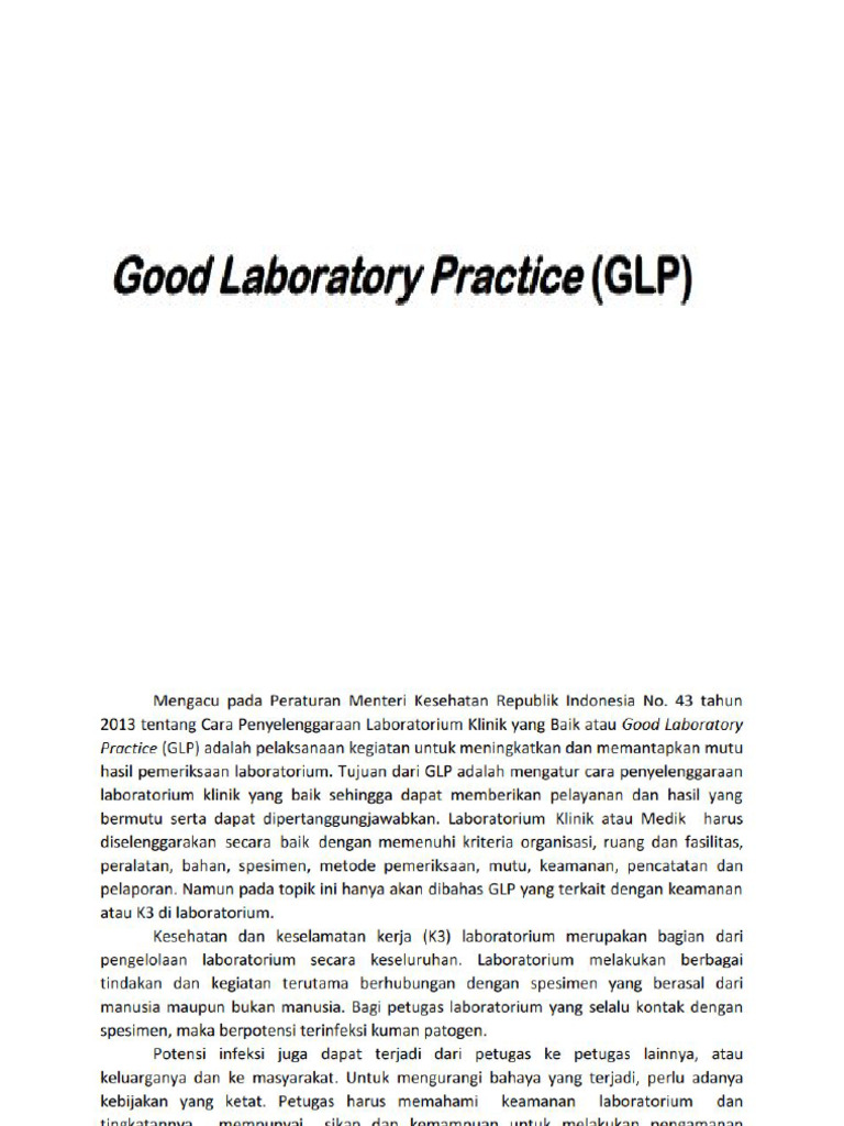 GLP PPTM | PDF