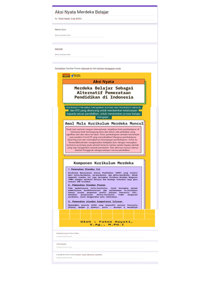 Umpan Balik Dengan Menggunakan Google Form | PDF