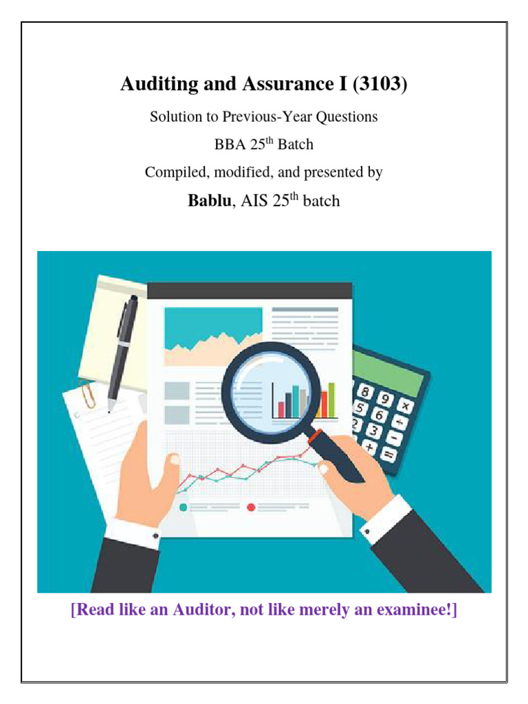 Auditing and Assurance I (3103) : Bablu, AIS 25 | PDF | Audit | Accounts Payable