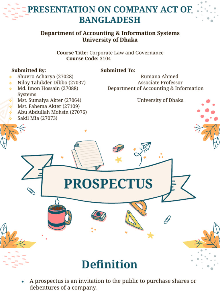 Corporate Law Presentation Final Pdf Prospectus Finance Private Law