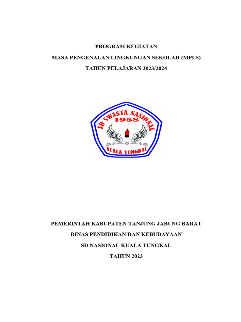 01 Program Mpls Sd Nasional Tahun Ajaran 2023 2024 Pdf