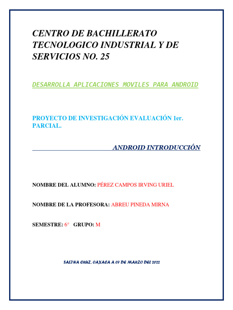 Android Introduccion | PDF | Android (sistema operativo) | Aplicación movil Android Introduccion | PDF | Android (sistema operativo) | Aplicación movil