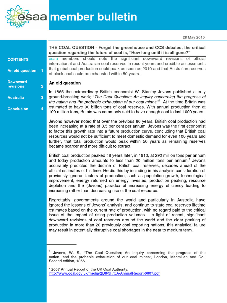 2010 Coal Paper Final | PDF