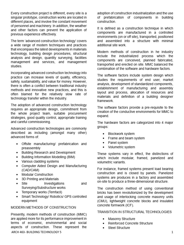 Building Technology 5 | PDF