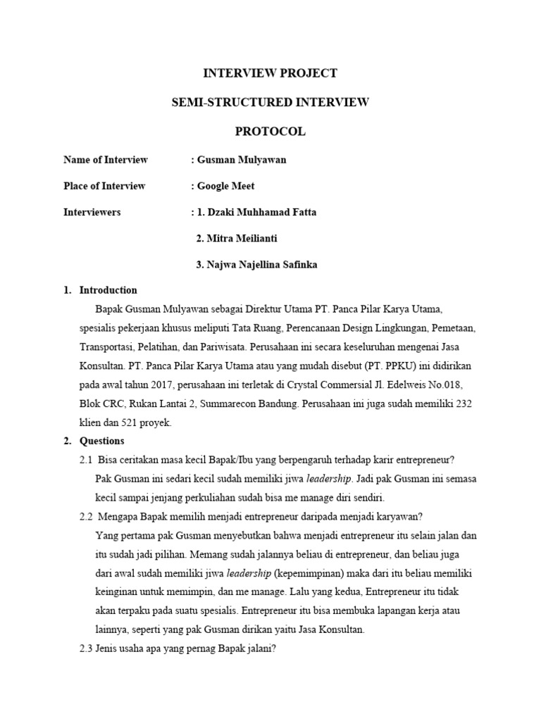 Interview Project | PDF