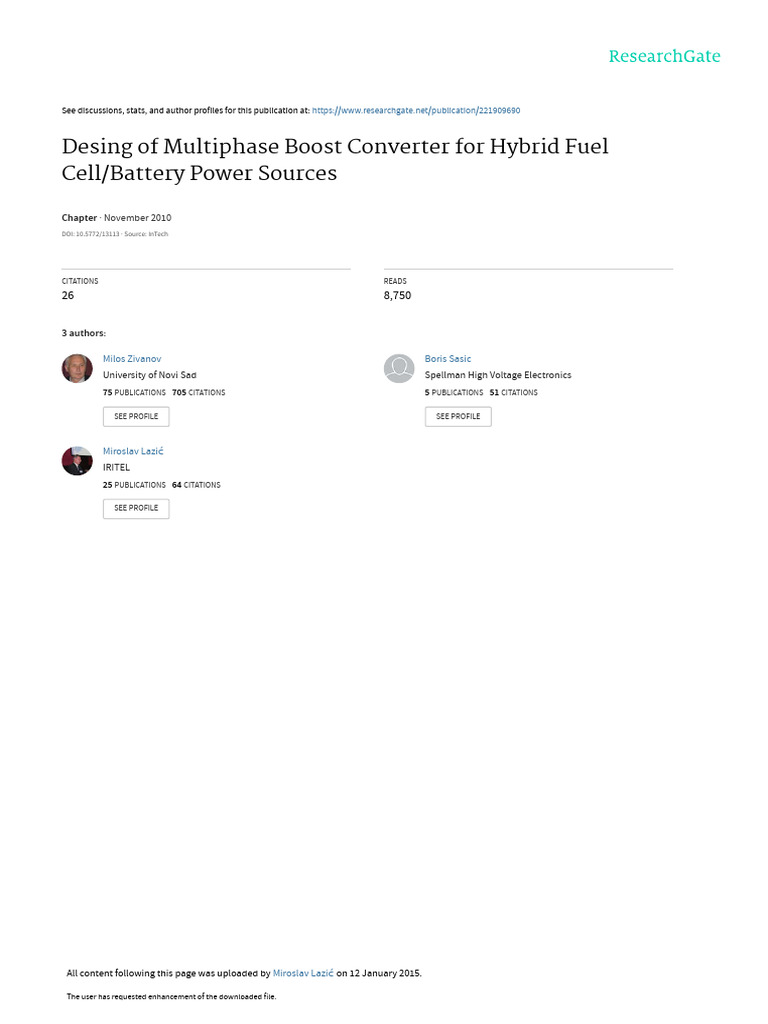Desing of Multiphase Boost Converter For Hybrid Fuel Cell/Battery Power ...