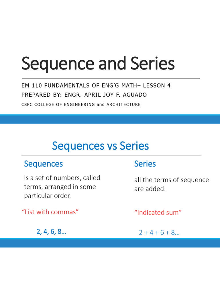 Sequence and Series | PDF