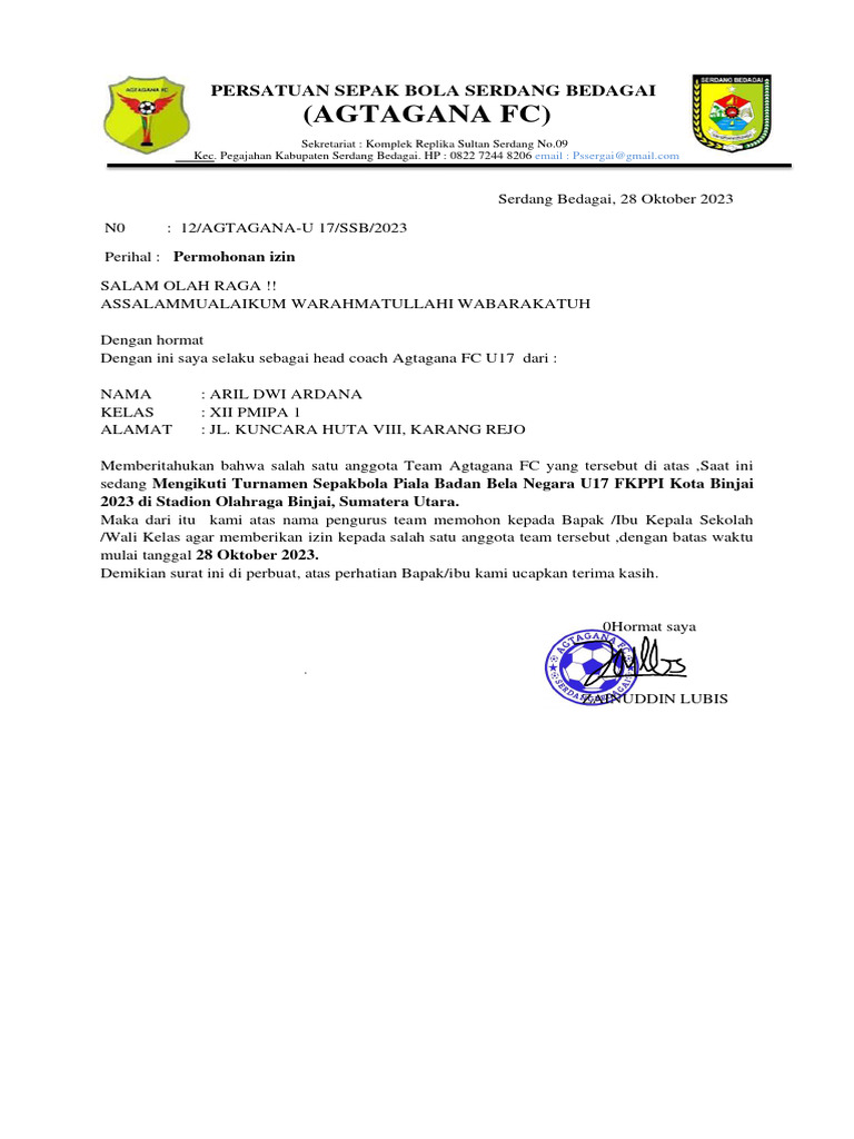 Persat Persatuan Sepak Bola Serdang Bedagai | PDF