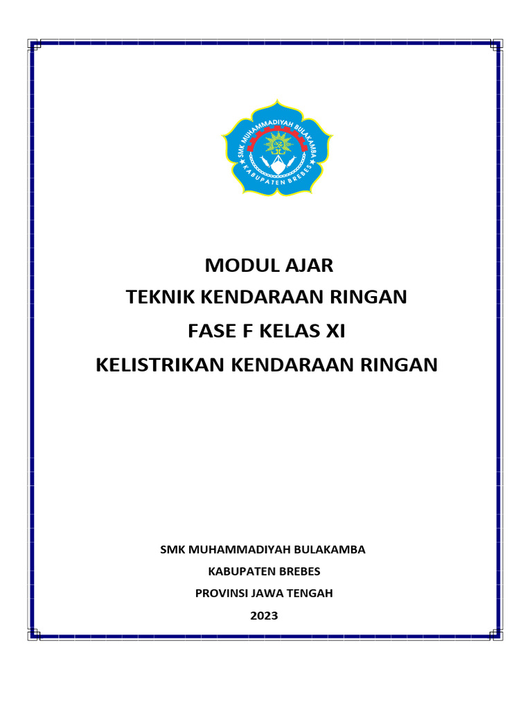 Modul Ajar_Elemen 8. Kelistrikan_TKR | PDF