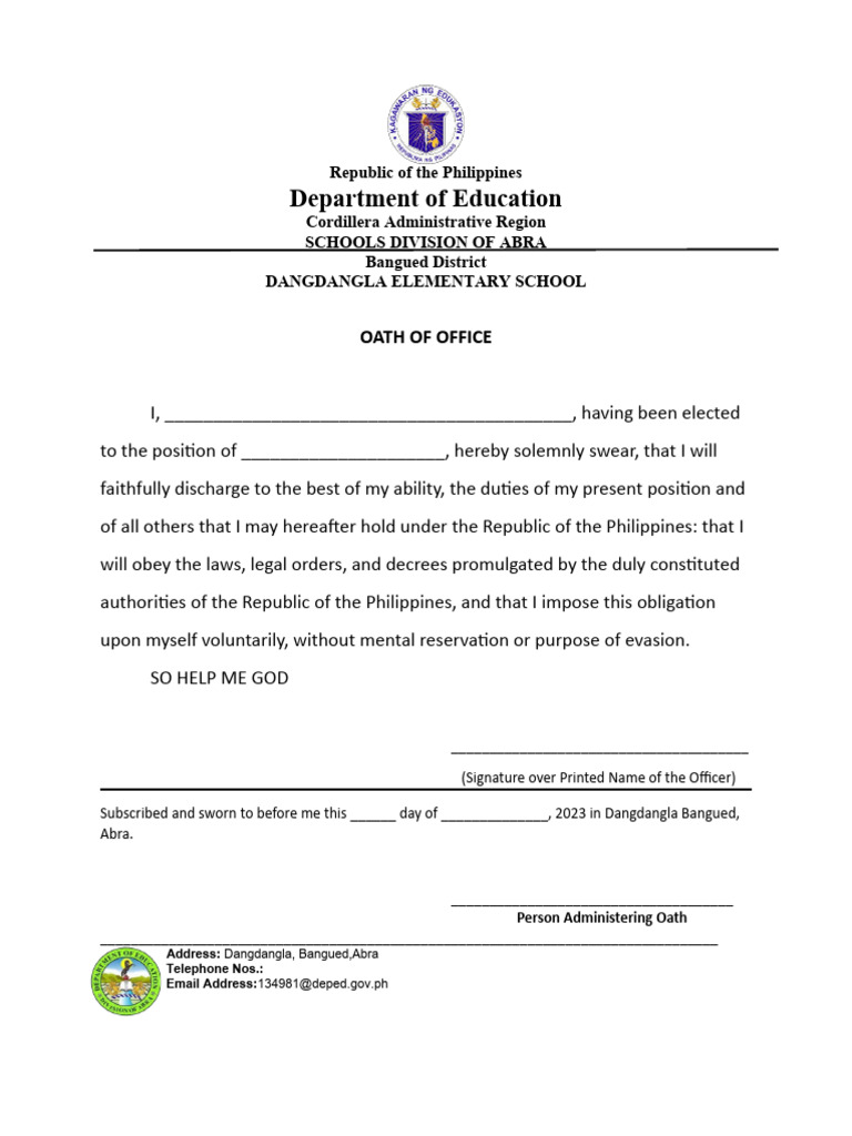 Oath of Office | PDF