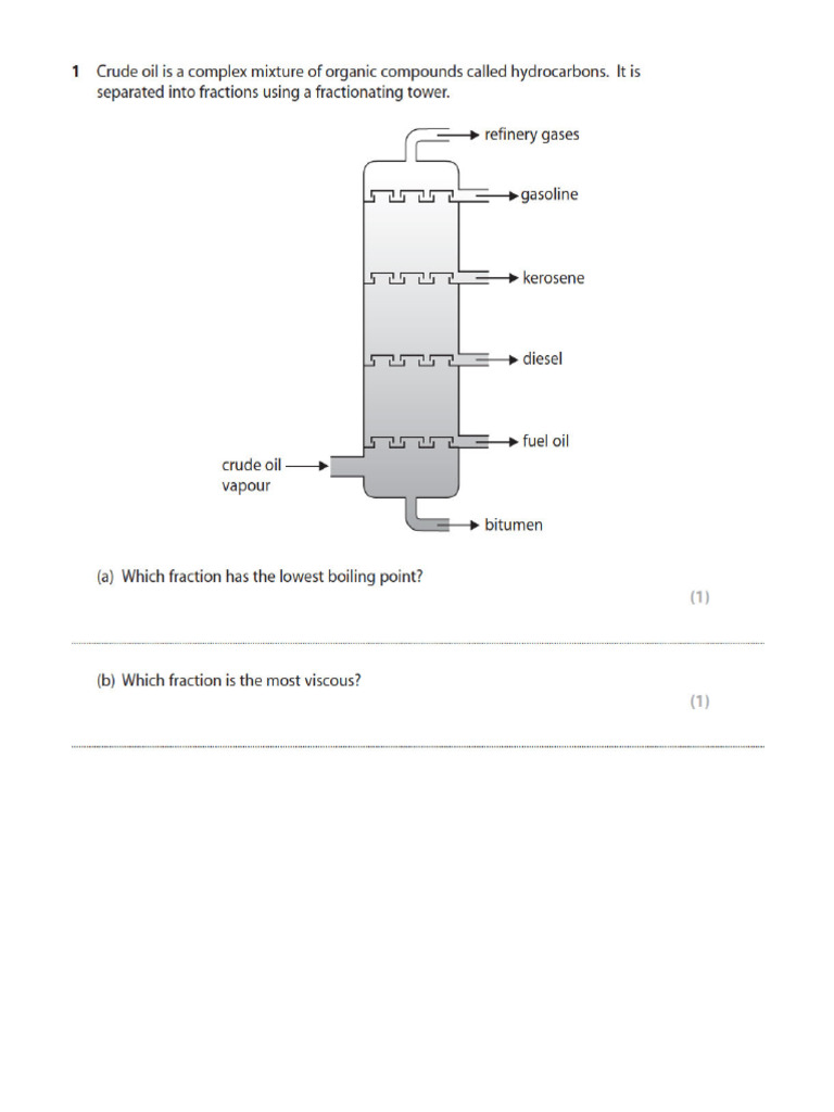 Crude Oil QP2 | PDF | Chemistry | Physical Sciences