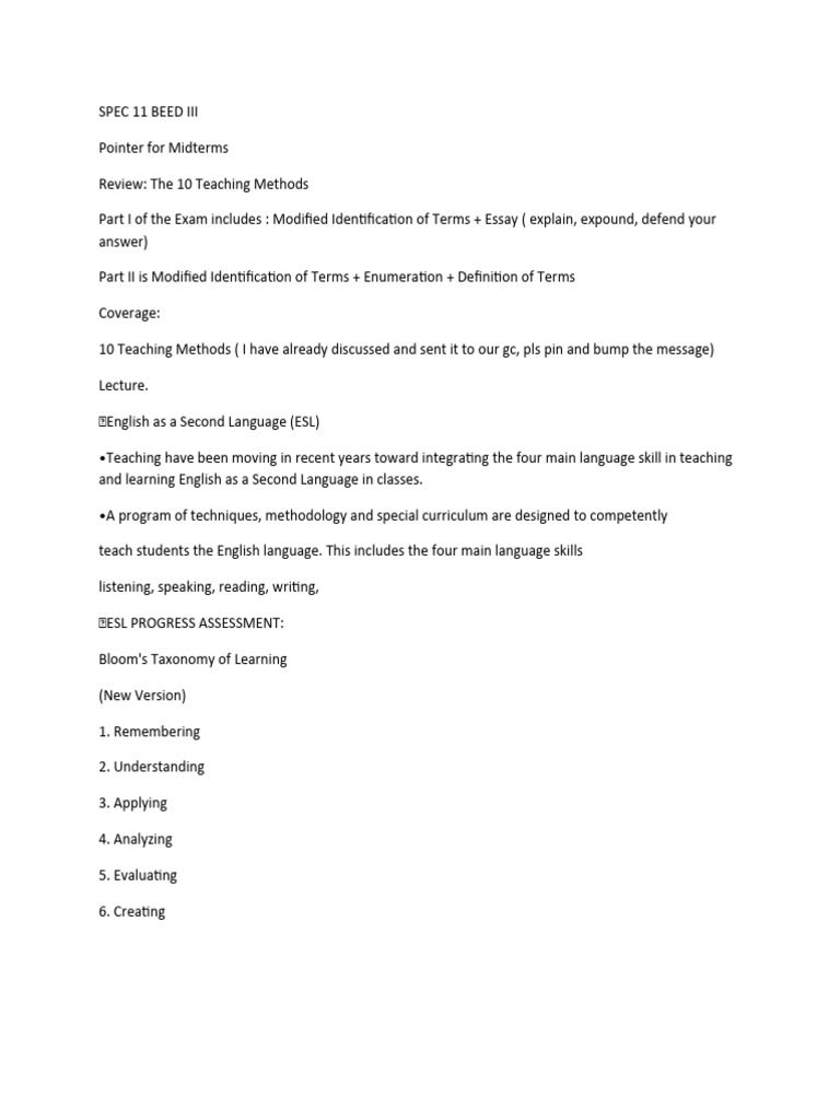 Spec 11 Beed II-wps Office | PDF | Reading Comprehension | Educational Assessment