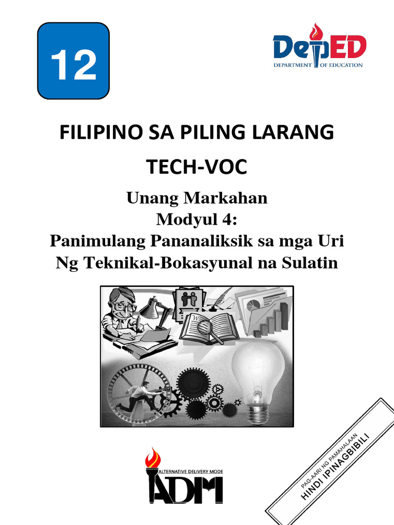 Fil-12 Filipino-Tech-Voc Q1 Mod4 Wk4 | PDF