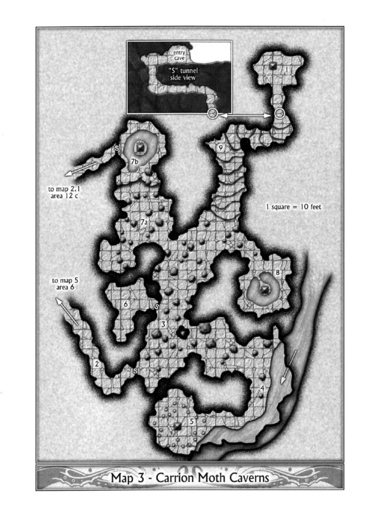 Carrion Moth Caverns Map | PDF