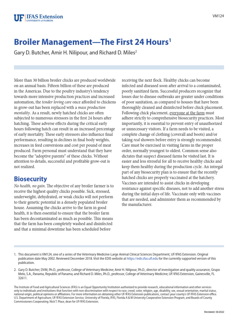 Broiler Management Pdf Water Birds