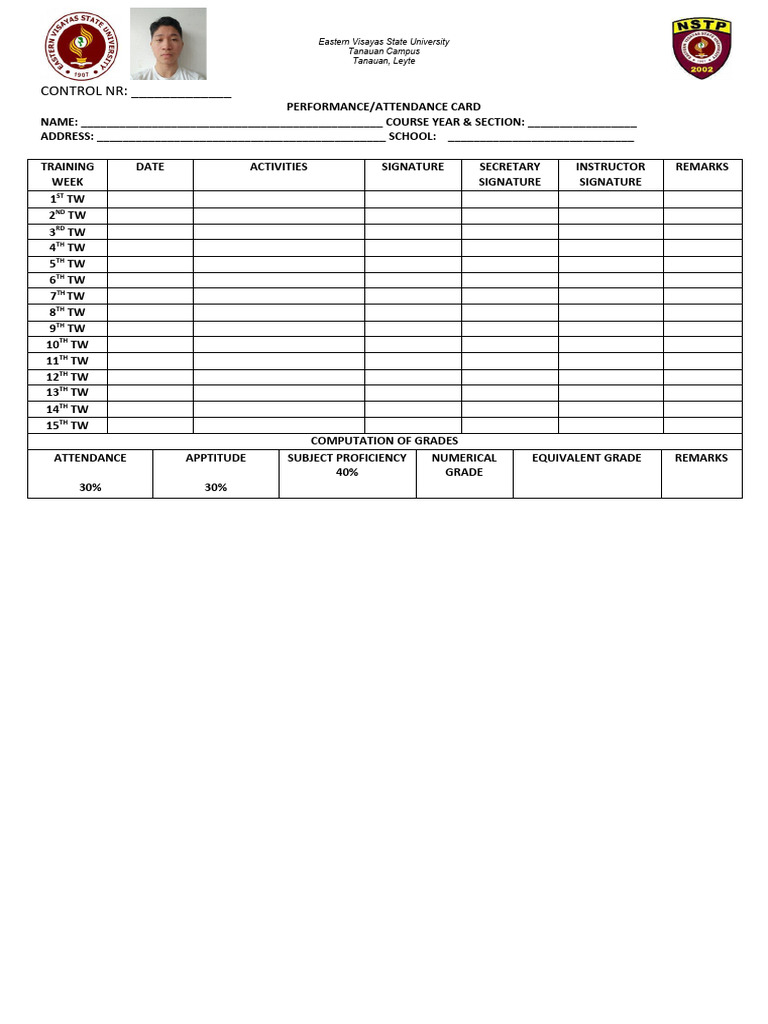 Performance Card Evsutc | PDF