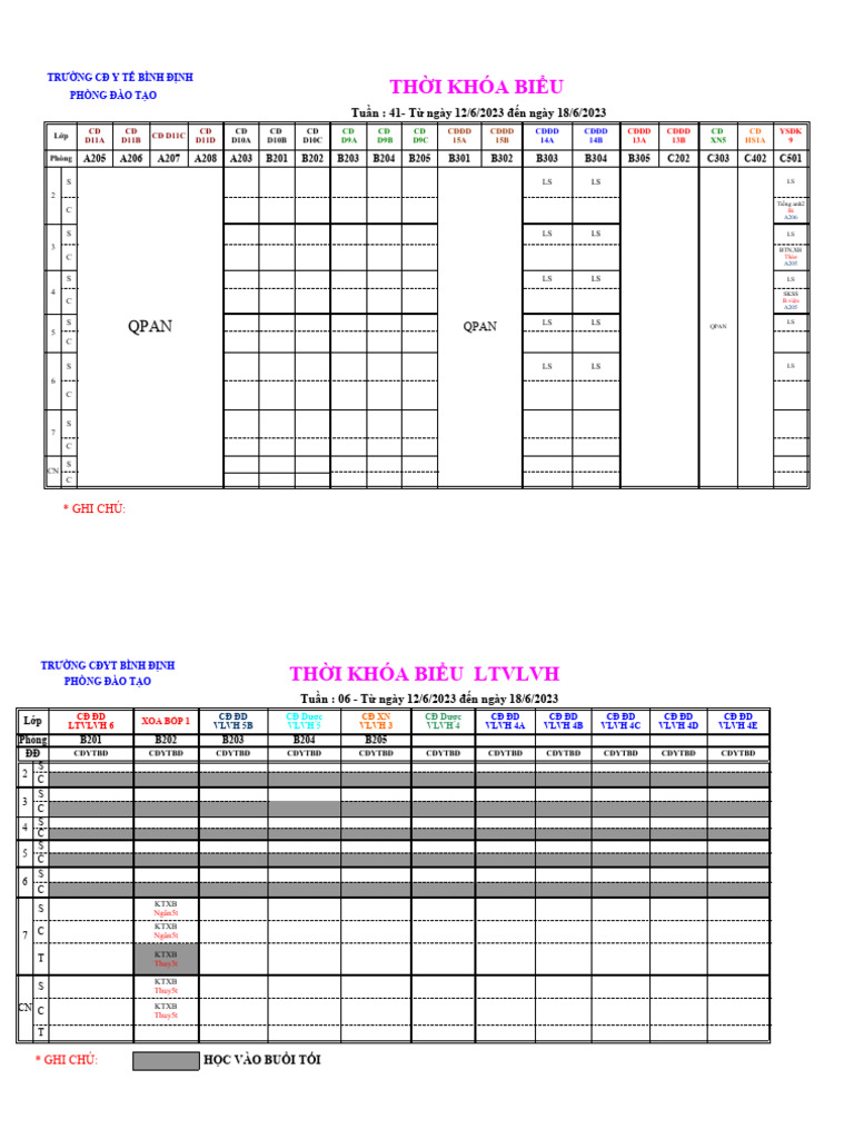 Thời Khóa Biểu Tuần 41 Từ Ngày 12 6 2023 đến Ngày 18 6 2023 Pdf