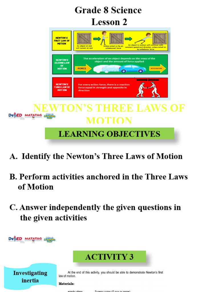 Grade 8 Science: Newton's Laws | PDF | Force | Acceleration
