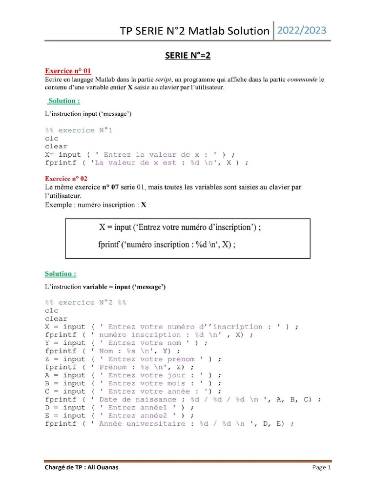 TD2 Solution Informatique 3 | PDF