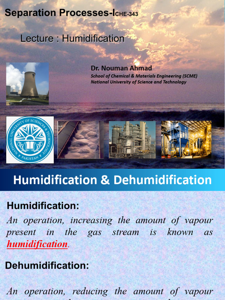 Humidification and Cooling Towers Full | PDF | Humidity | Water Vapor