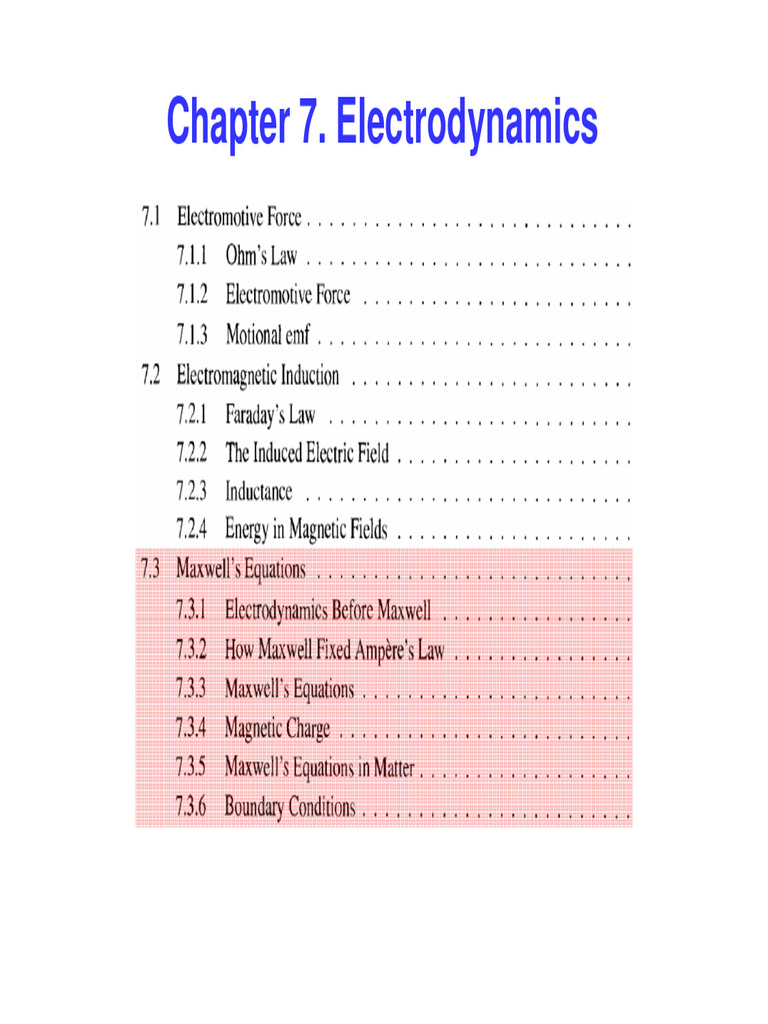 Chapter 7. Griffiths-Electrodynamics 7.3 | PDF