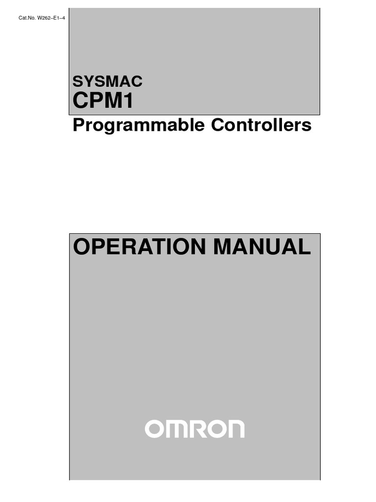 CPM1 Programmable Controllers Operation Manual | PDF | Power Supply | Computer Terminal