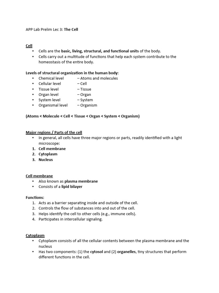 App P3 The Cell Pdf