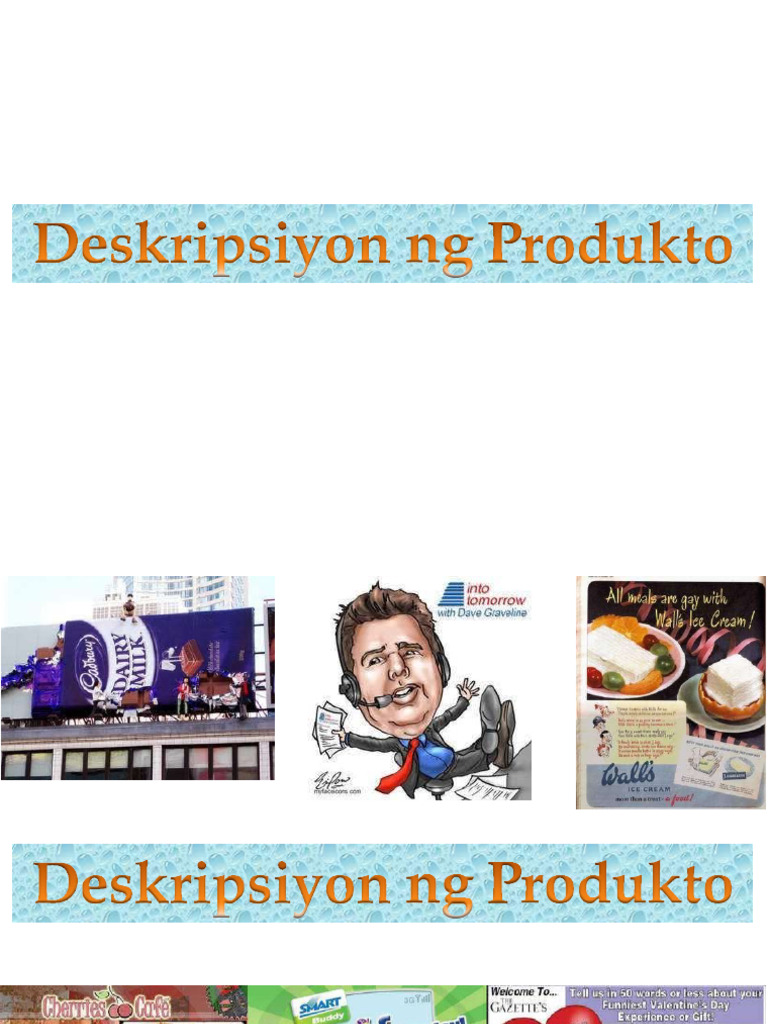 Deskripsyon NG Produkto | PDF