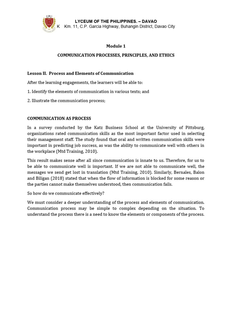Module 1 Lesson 2 | PDF