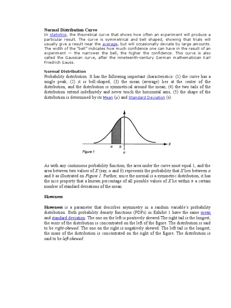 Normal Distribution Curve | PDF | Normal Distribution | Probability ...