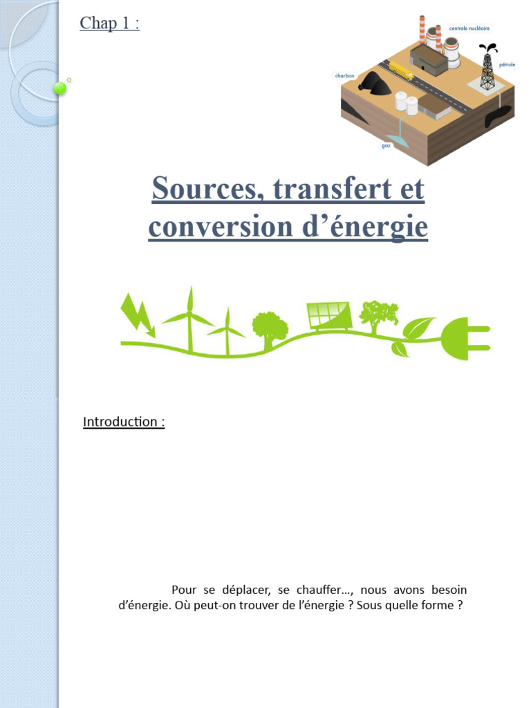 Sources et formes d'énergie expliquées | PDF | Économie énergétique ...