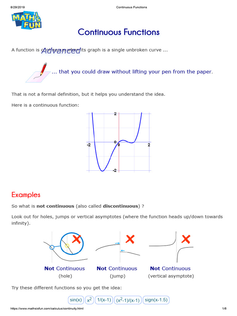 Continuous Functions | PDF | Function (Mathematics) | Continuous Function Continuous Functions | PDF | Function (Mathematics) | Continuous Function