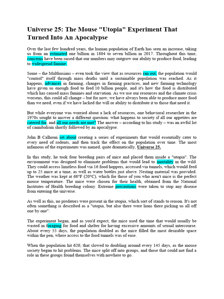 The Mouse Utopia Pdf