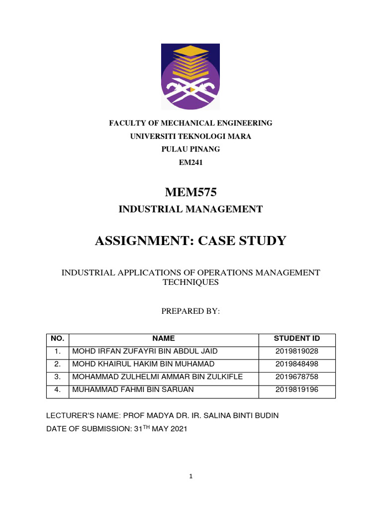 Case Study Assignment - Burger Ramly | PDF | Hamburgers | Human Factors ...