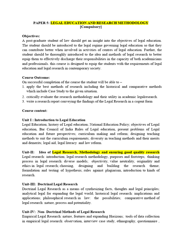 ZZ Legal Education and Research Methodology | PDF | Methodology | Cognition