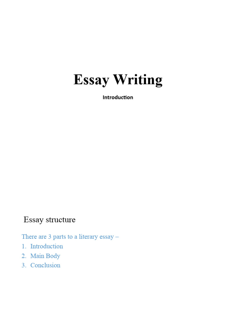 Essay Writing Introduction Years 9 and 10 [Autosaved] (1) | PDF ...
