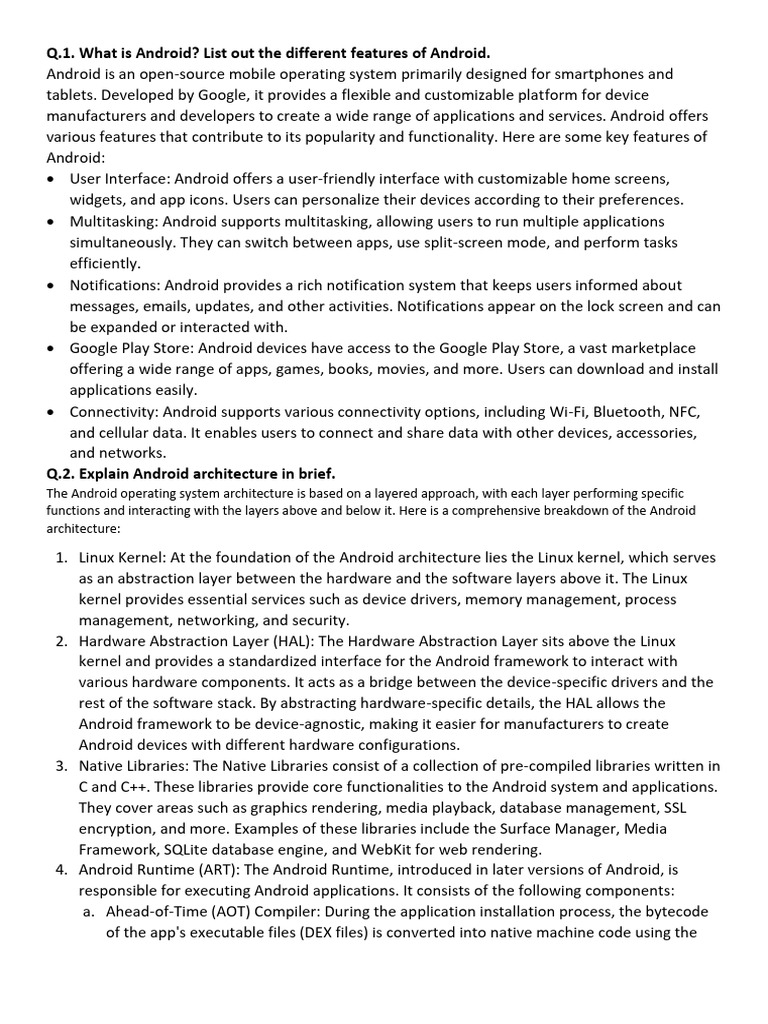 Andriod | PDF | Java Virtual Machine | Android (Operating System)