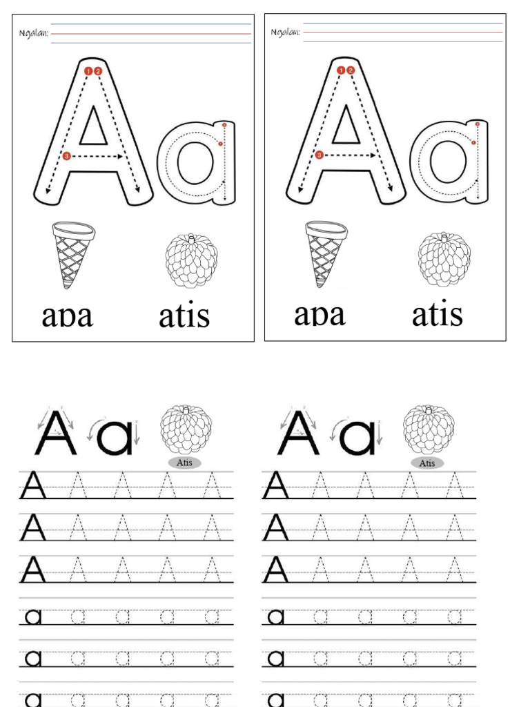Letter A Worksheet | PDF