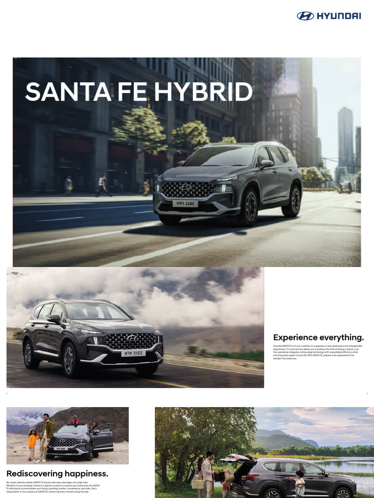 Santa Fe Hybrid Brochure | PDF | Brake | Four Wheel Drive
