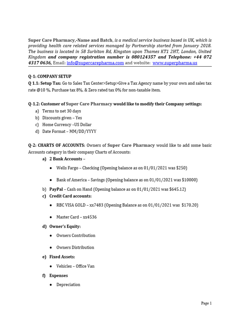 Super Care Pharmacy Data Base - UK | PDF | Finance & Money Management