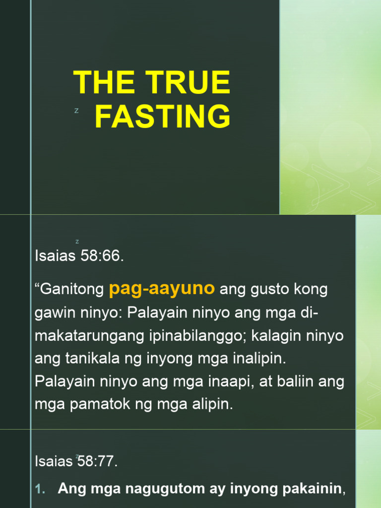 The True Fasting | PDF