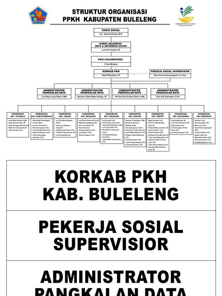 Struktur Organisasi PKH 2018 21 | PDF