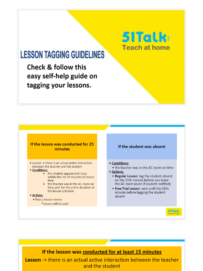 Lesson Tagging Guidelines | PDF