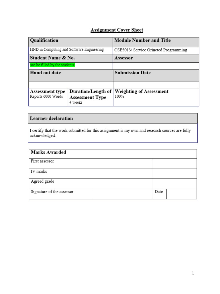Cse5013 Service Oriented Computing Writ 1 Pdf Service Oriented Architecture System On