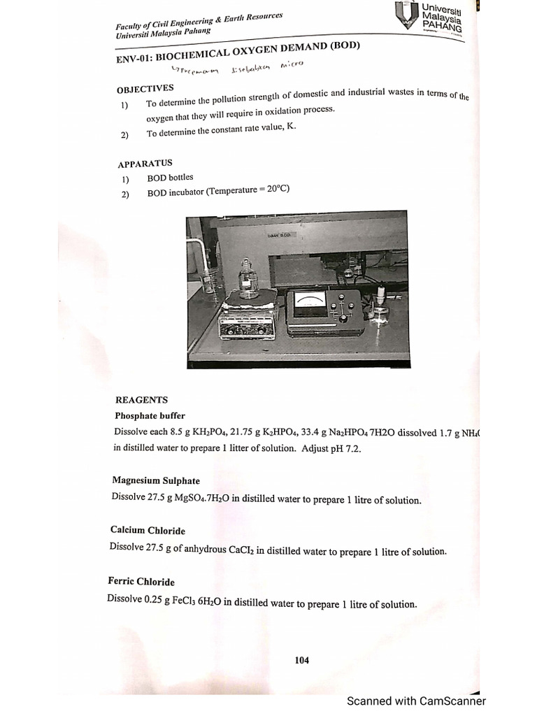 bod - manual lab | PDF